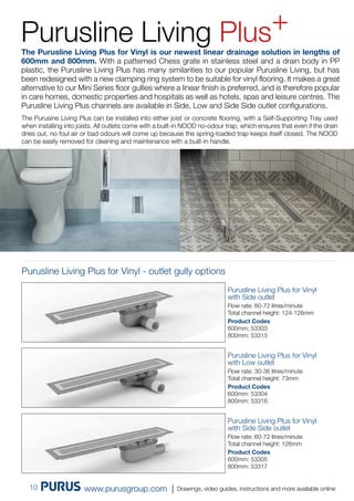 Purus Brochure 2018 Wetroom Drainage Solutions | PDF | Bath and Shower ...