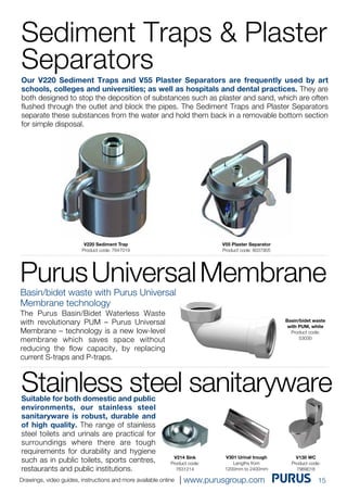 Purus Brochure 2018 Wetroom Drainage Solutions | PDF | Bath and Shower ...