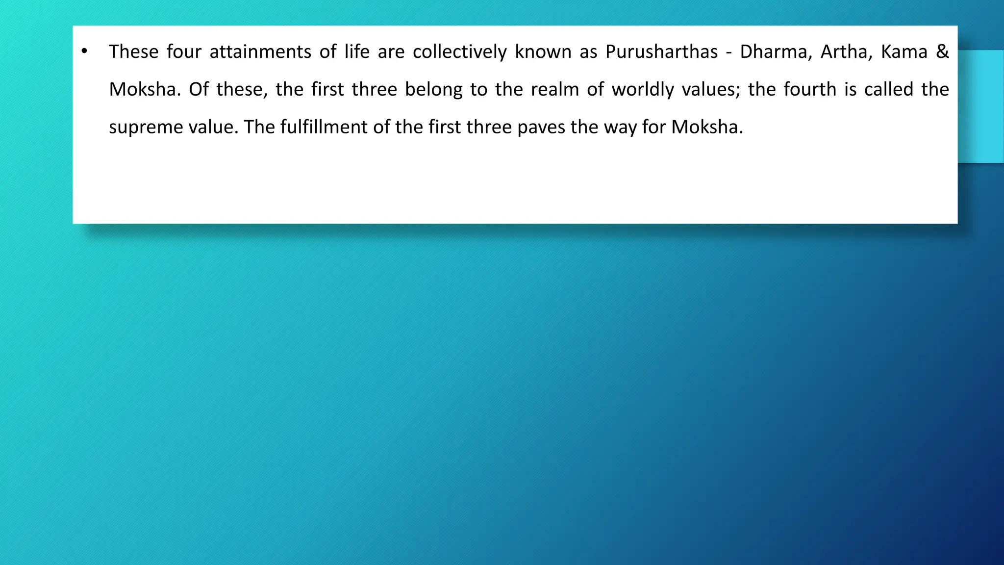 Purusharthas (Four attainments of life) | PPTX