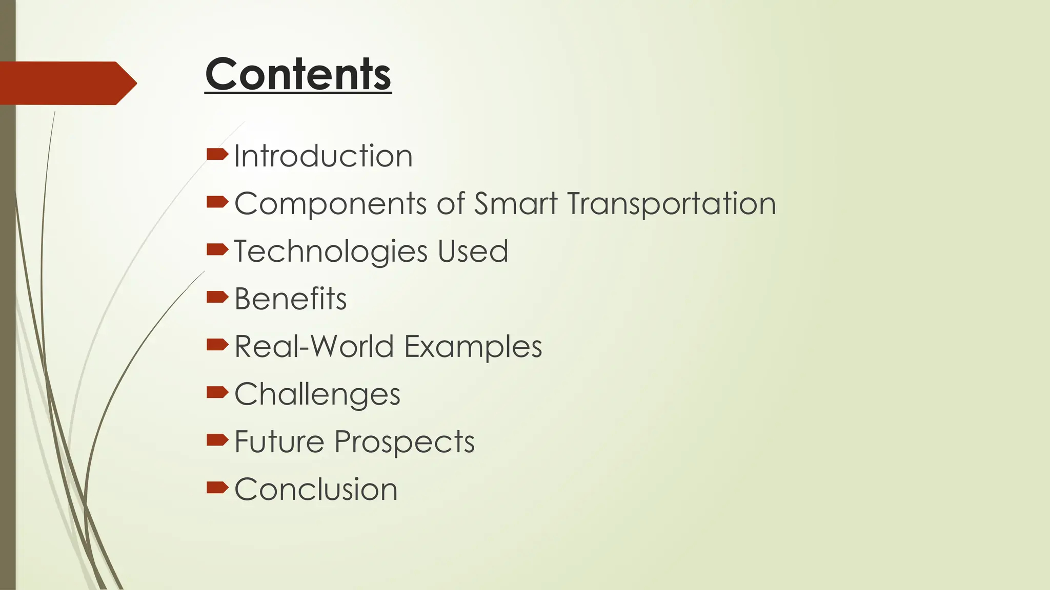 Smart transportation system in civil engineering | PPT