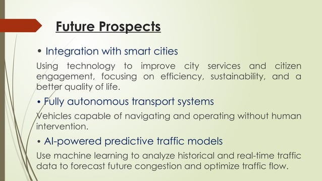 Smart transportation system in civil engineering | PPT