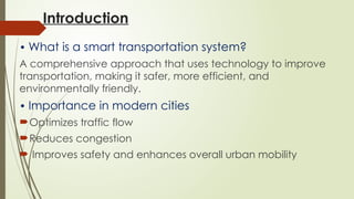 Smart transportation system in civil engineering | PPTX