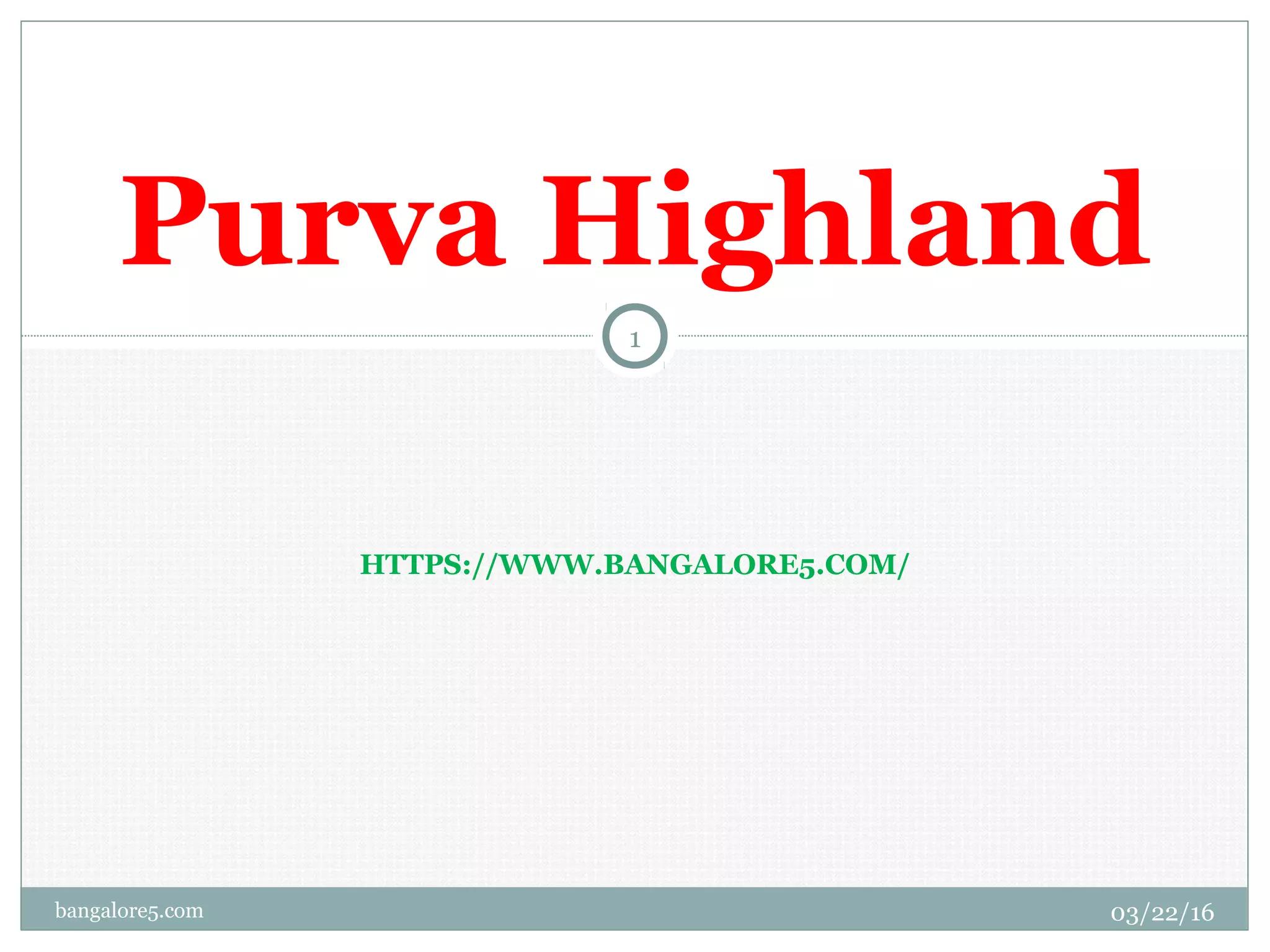 Purva highland | PPT