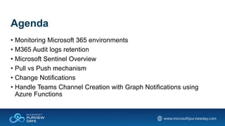 Purview Days 2023 - Graph Notifications - A better way to process M365 Audit logs | PPT