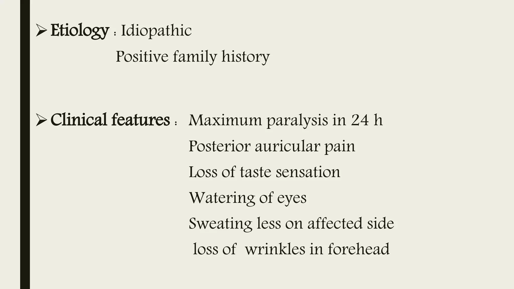 Bell's Palsy ICIDH2 Purvi Shah PPT | PPTX