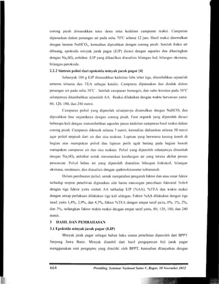 SINTESIS POLIOL SEBAGAI BAHAN DASAR PEMBENTUK POLIURETAN BERBASIS MINY ...