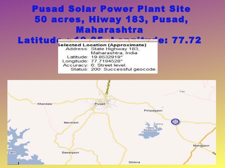 Pusad solar power plant presentation (rev 7)