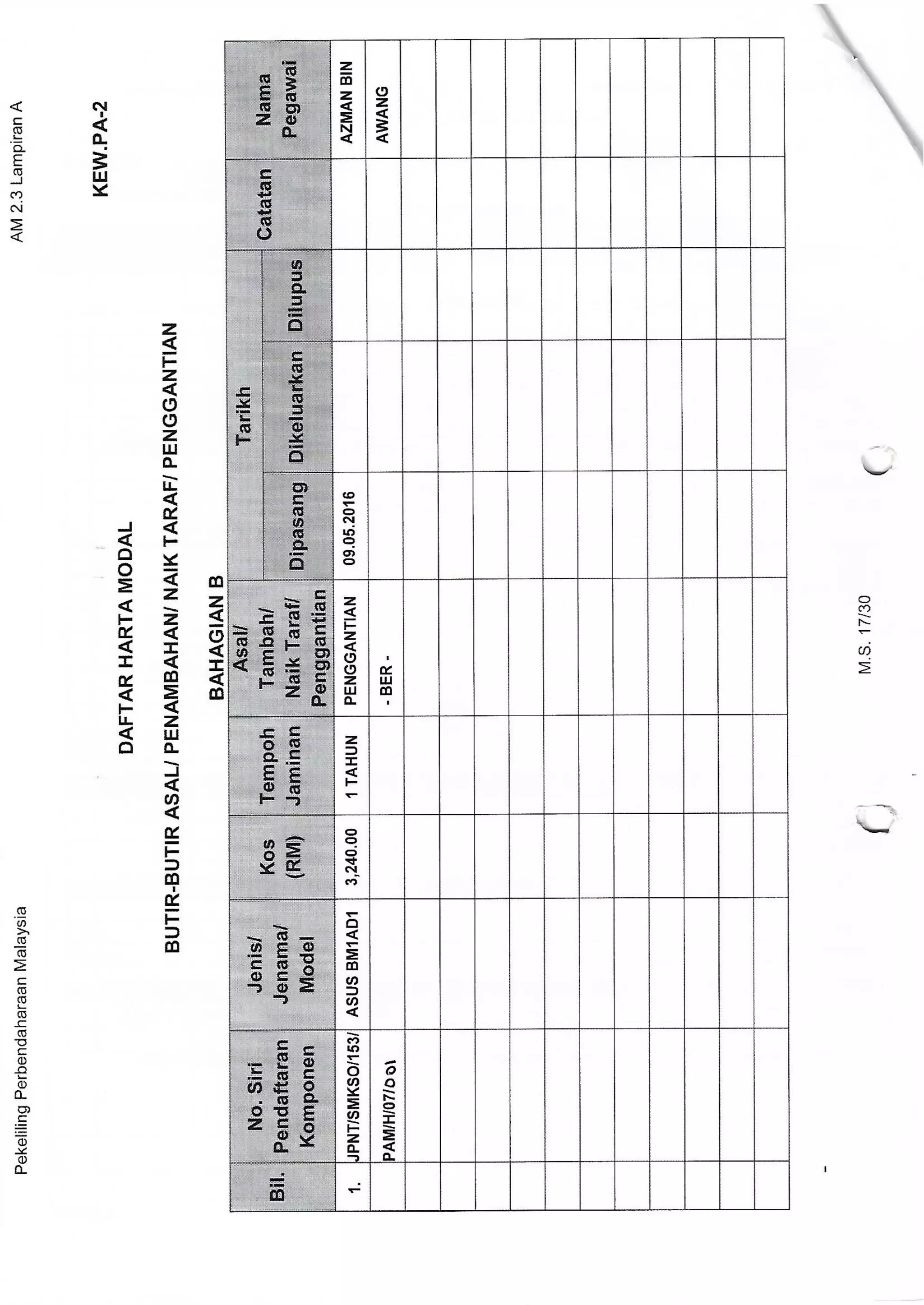 Harta Modal Peralatan ICT Pusat Akses SMKSO | PDF
