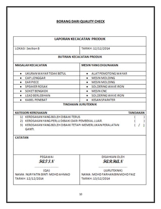 machine breakdown analysis | DOCX