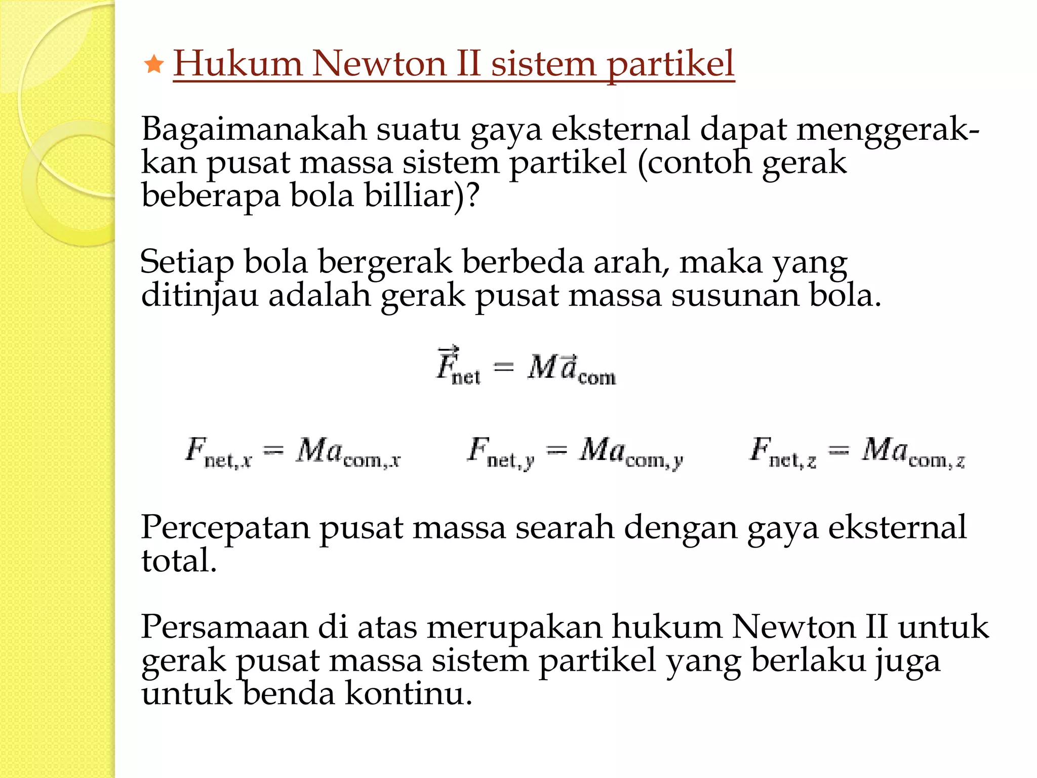 Pusat massa dan momentum | PDF