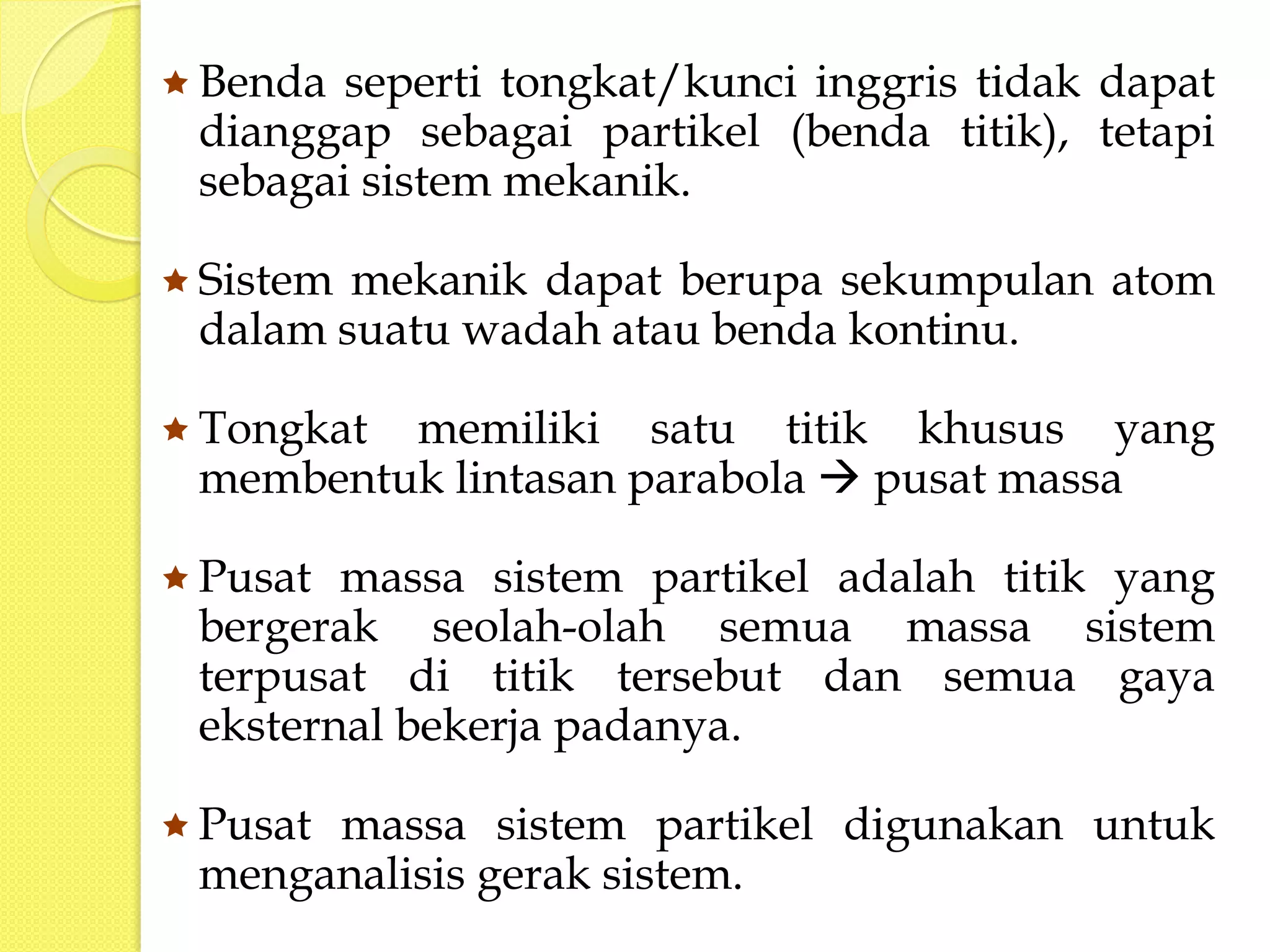 Pusat massa dan momentum | PDF