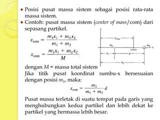 Pusat massa dan momentum | PDF
