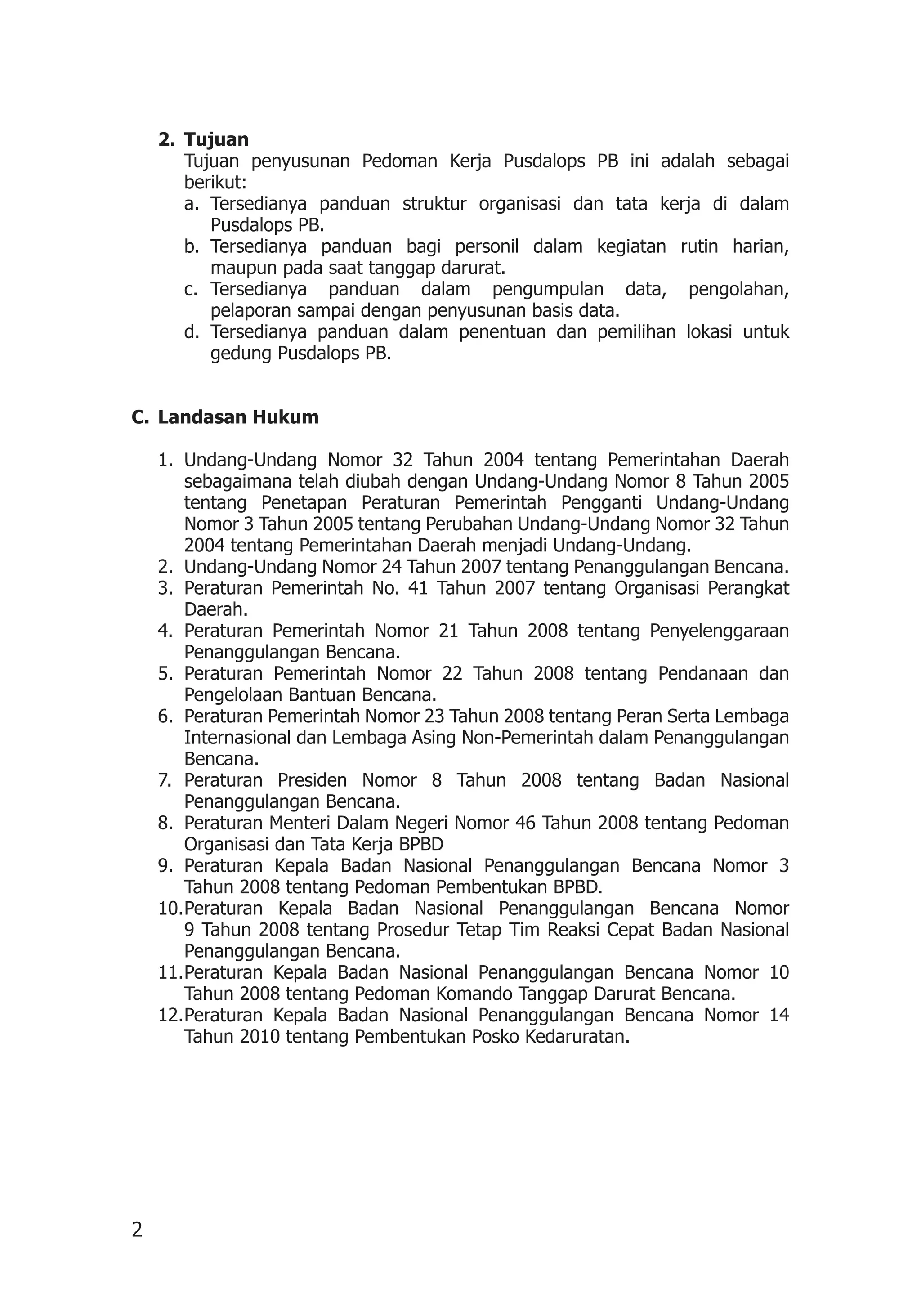 Perka BNPB No.15 Tahun 2012 | PDF