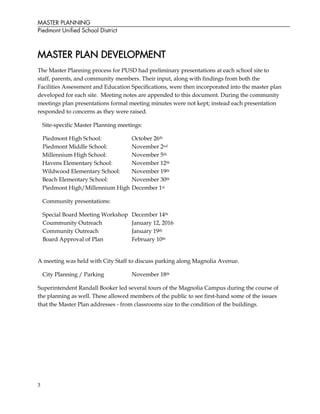 PUSD Facilities Master Plan Development | PDF