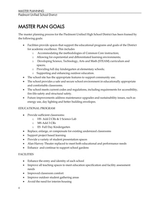 PUSD Facilities Master Plan Development | PDF