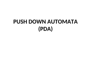 Turing Machine push down automata-examples | PPT