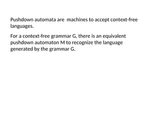 Turing Machine push down automata-examples | PPT