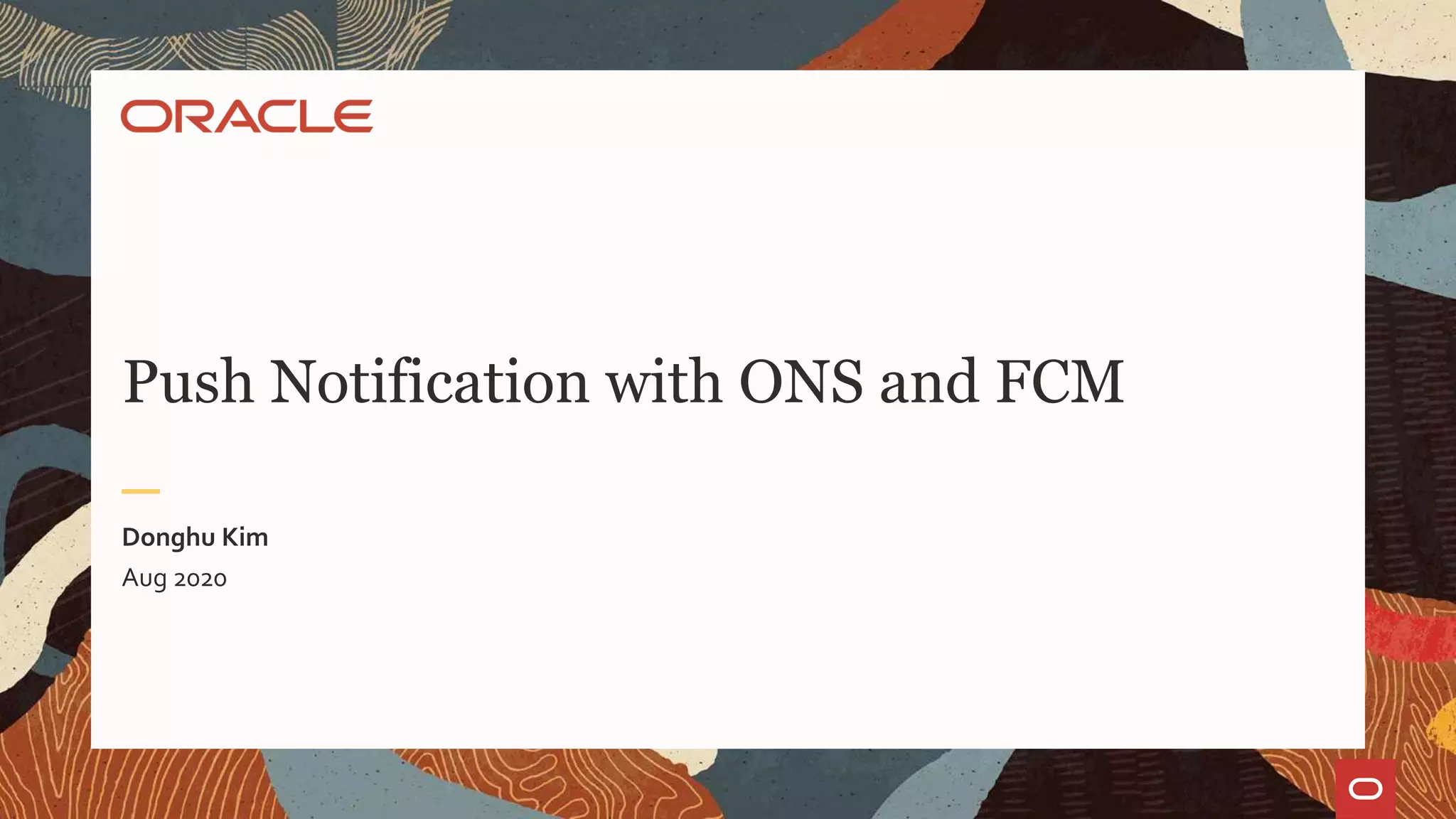 Push notification with ons and fcm | PPTX | Web Development | Internet