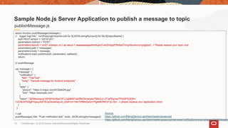 Push notification with ons and fcm | PPTX | Web Development | Internet