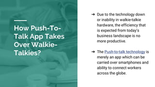 MirrorFly - The Best Push-to-Talk SDK Solution | PPTX