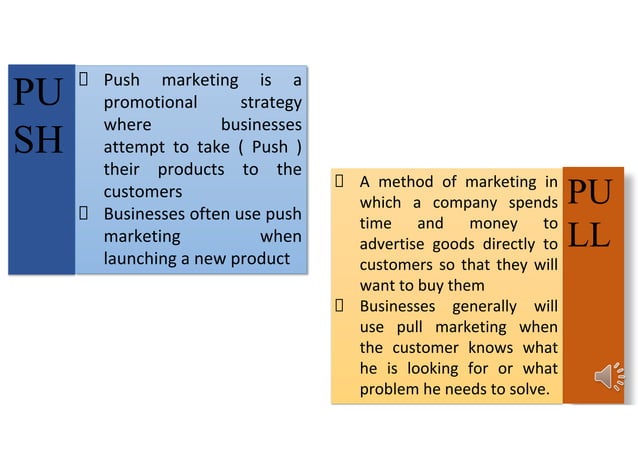 Push and pull marketing strategies ppt for | PDF