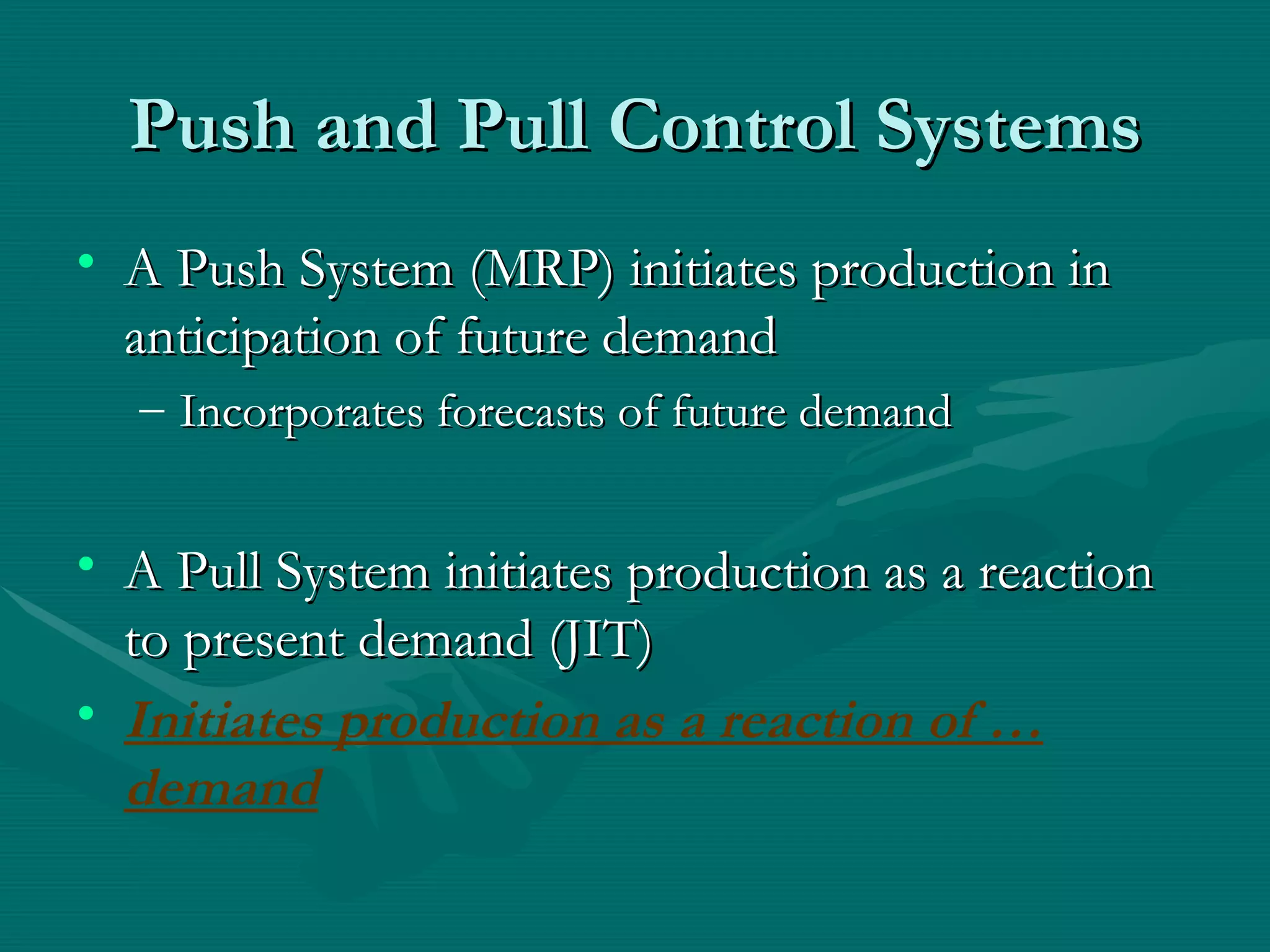 Push And Pull Production Systems Chap7 Ppt) | PPT