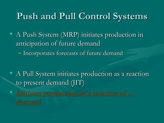 Push And Pull Production Systems Chap7 Ppt) | PPT