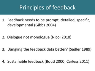 Push back Sisyphus! Connecting feedback to learning | PPT