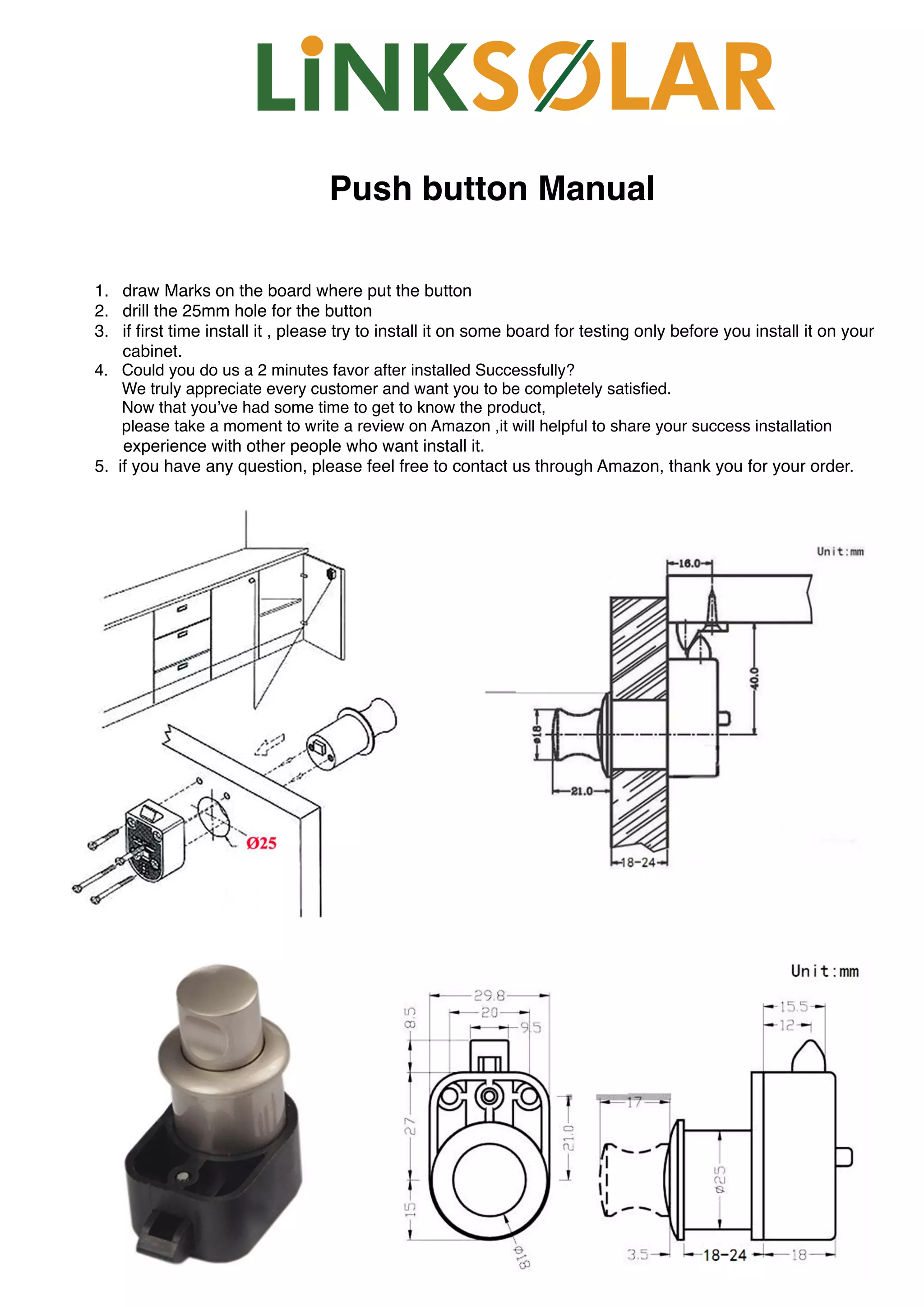 Pushbutton latch install manual | PDF