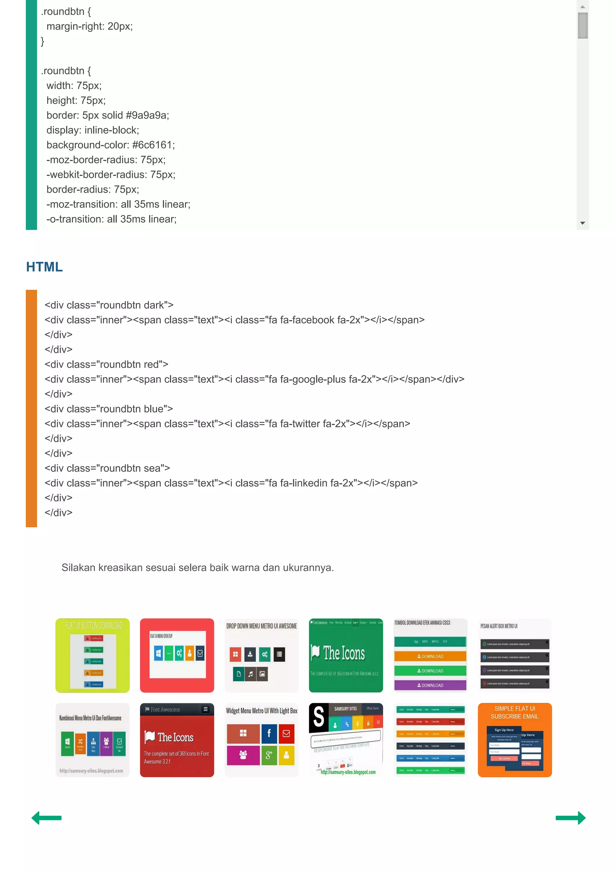 Push button social profile flat ui color | PDF