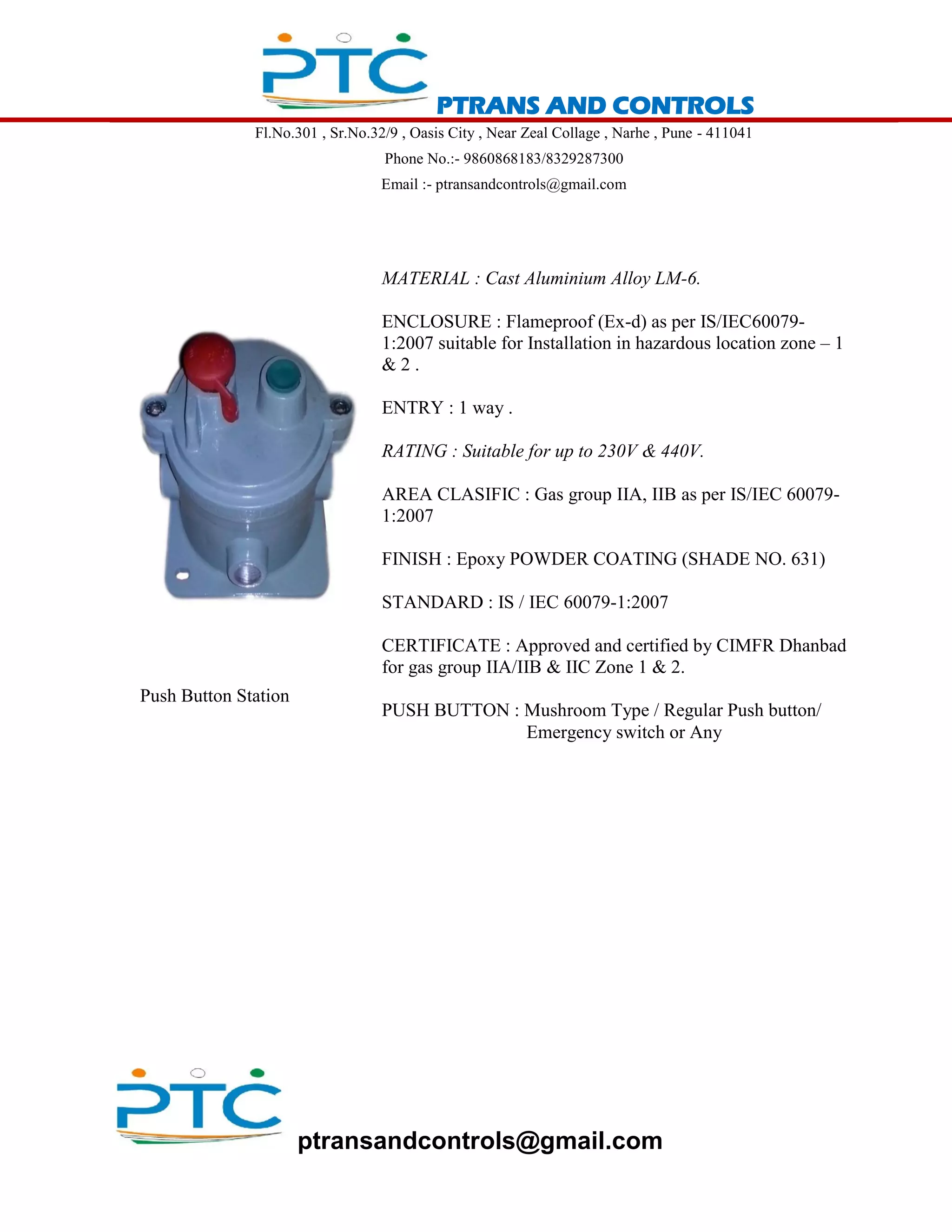 Push button station | PDF