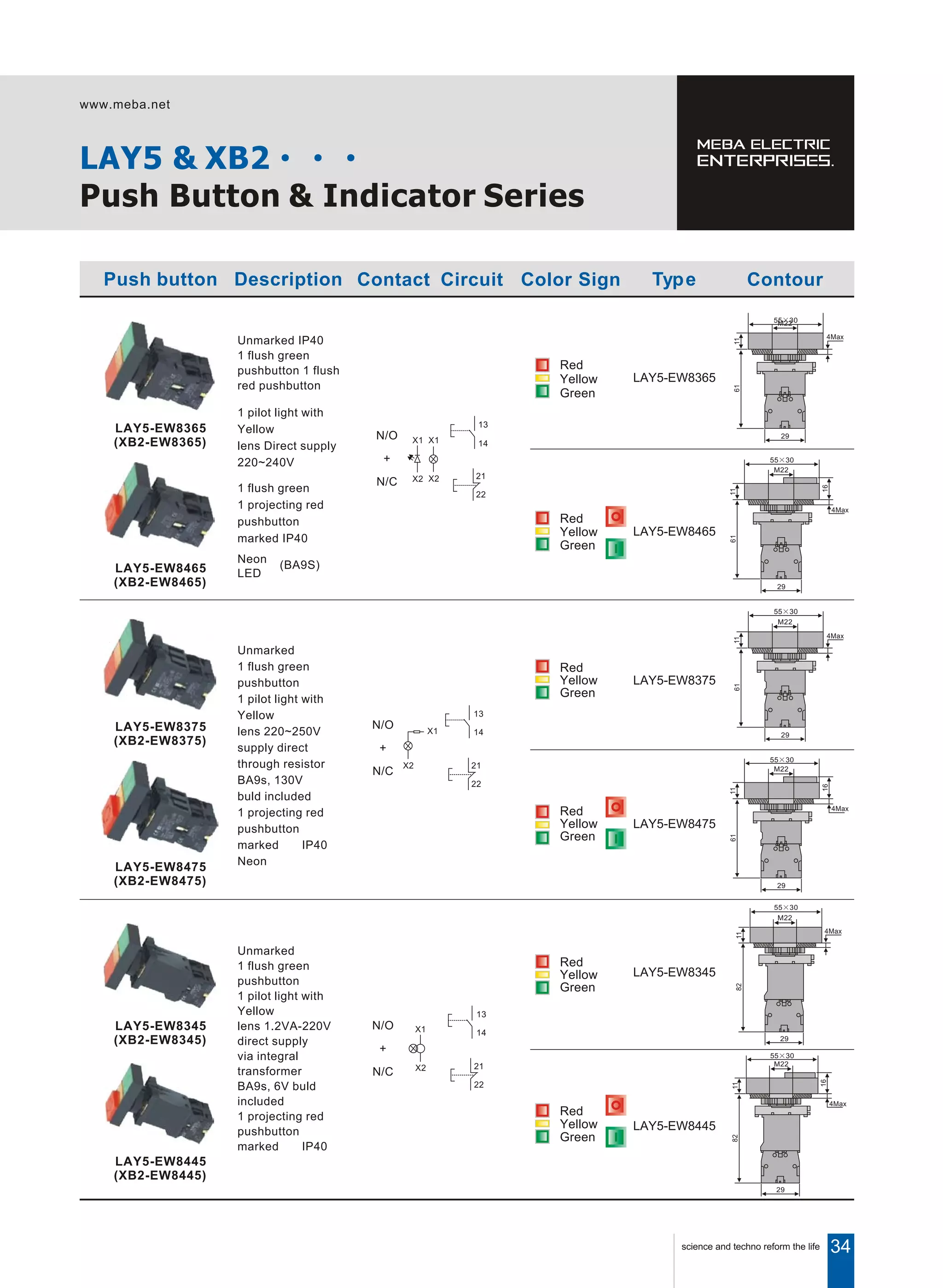Push button switches | PDF