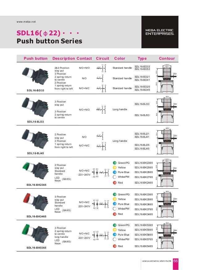 Push button switches