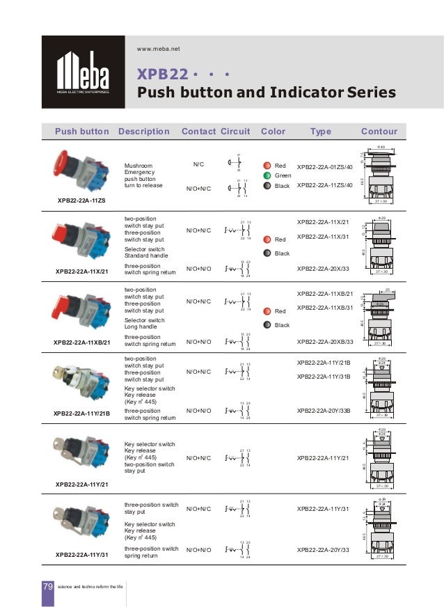 Push button switches