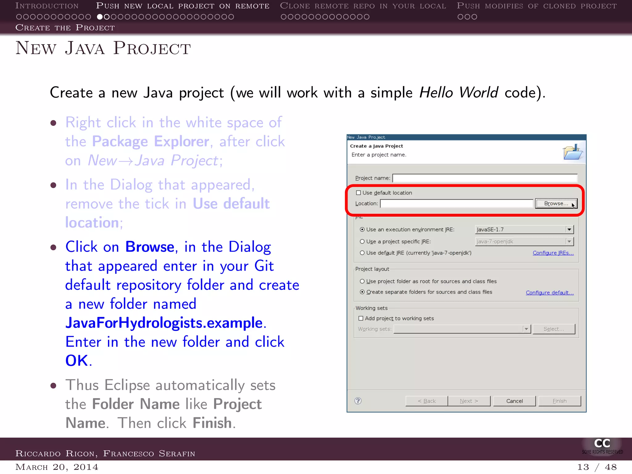 Using Git Inside Eclipse, Pushing/Cloning from GitHub | PPT