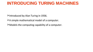 Turing Machine | PPT | Programming Languages | Computing