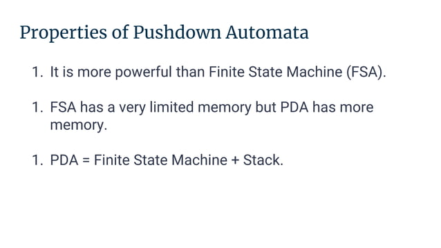 Pushdown Automata Theory | PPTX | Programming Languages | Computing