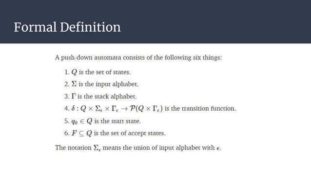 Pushdown Automata Theory | PPTX | Programming Languages | Computing