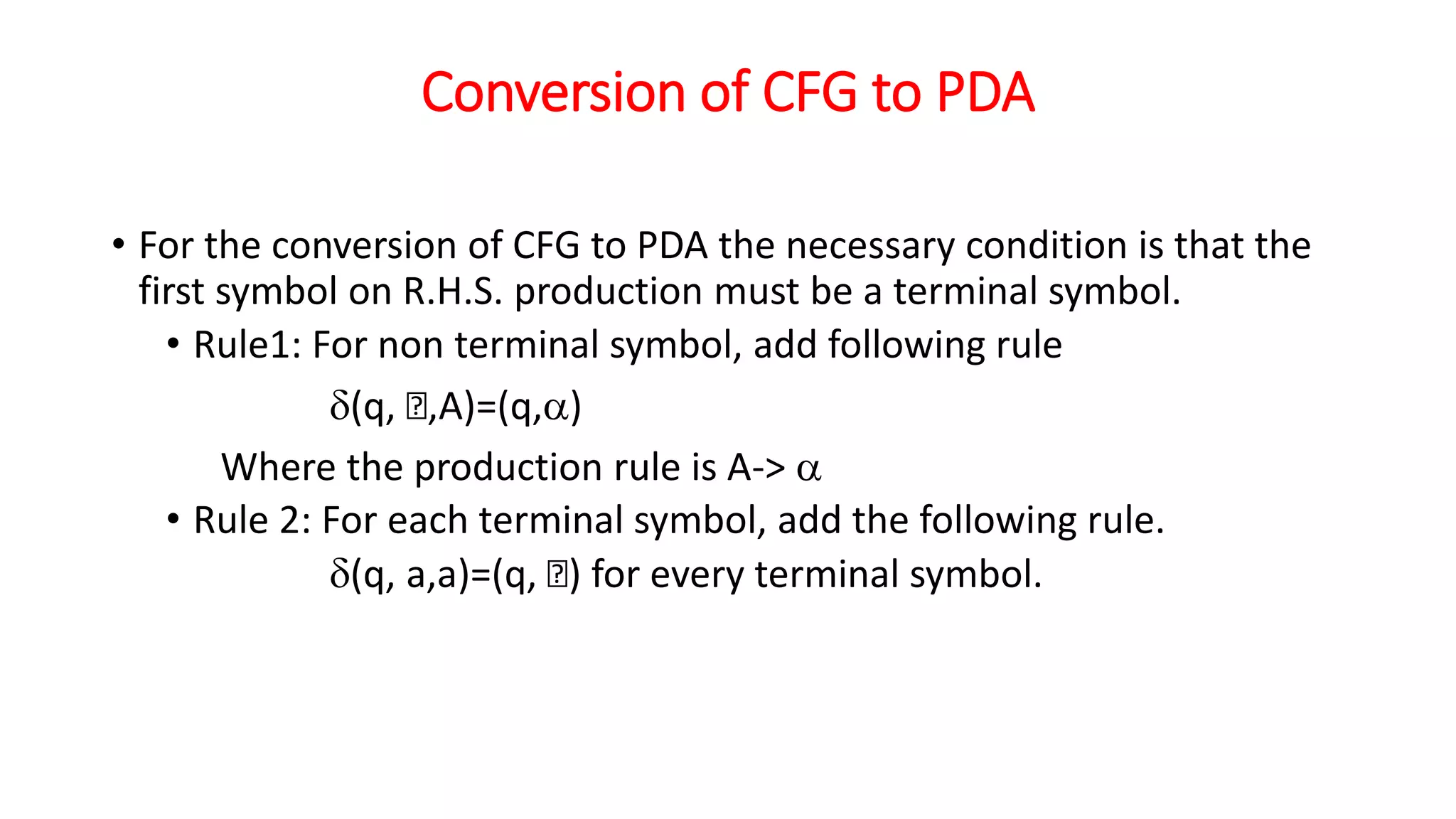 Push down automata | PPTX