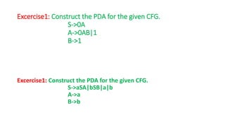 Push down automata | PPTX