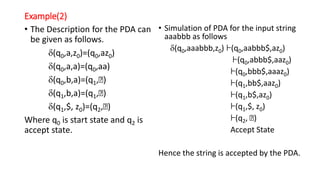 Push down automata | PPTX