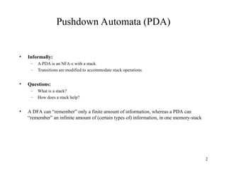 PushdownAutomata and Turing machines ppt | PPT