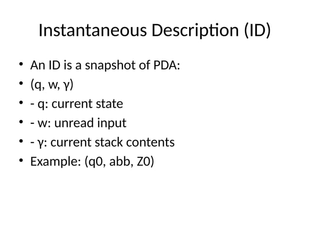 Pushdown_Automata_Presentation in Automata theory and compiler design | PPTX