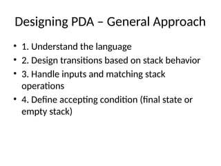 Pushdown_Automata_Presentation in Automata theory and compiler design ...
