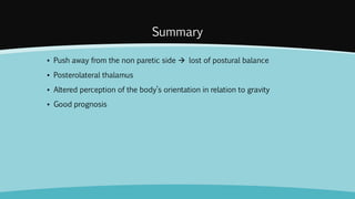 Pusher Syndrome | PPTX