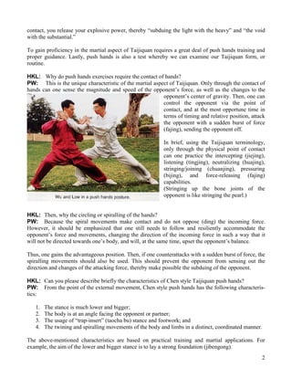 Push hands as taught by Hong Junsheng | PDF