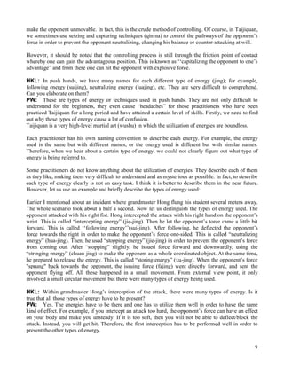 Push hands as taught by Hong Junsheng | PDF