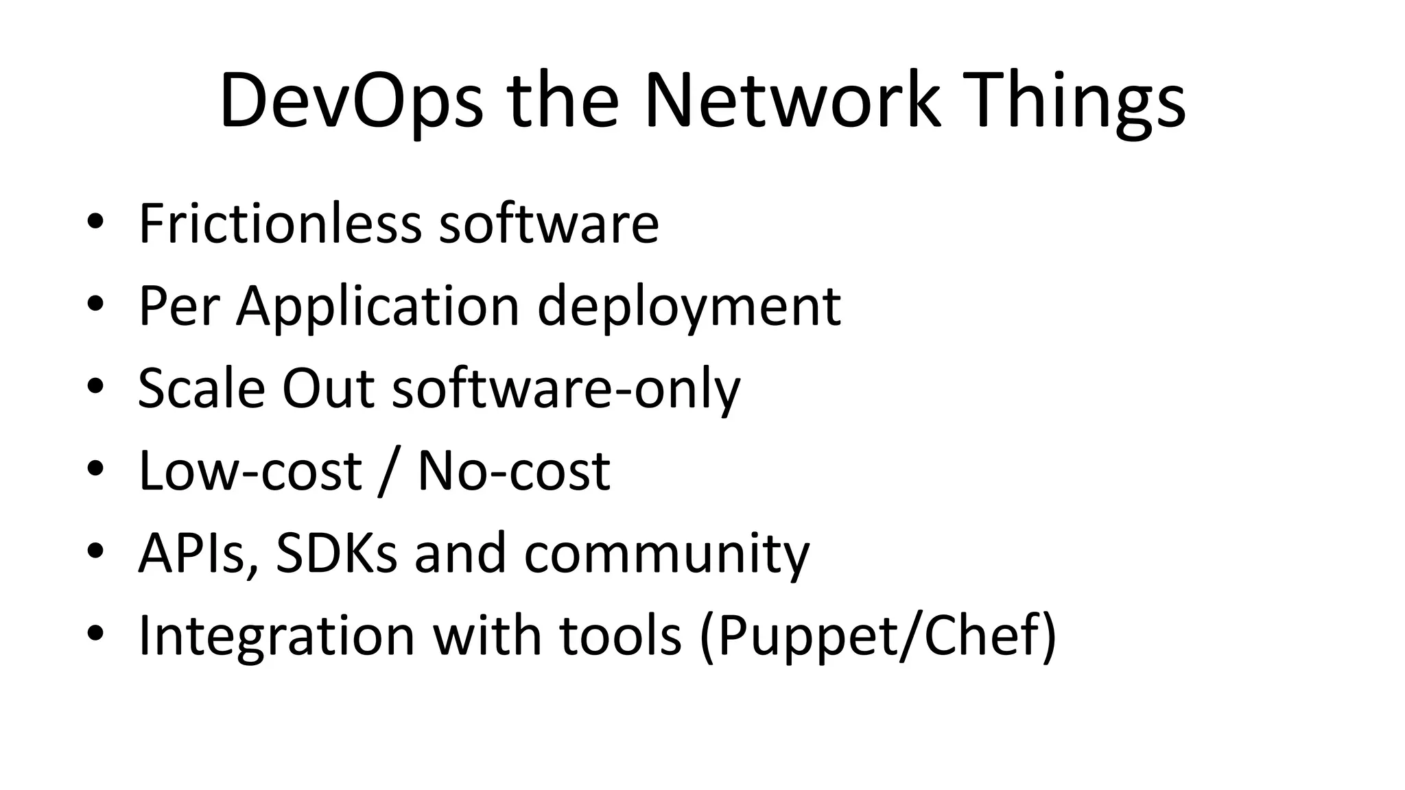 Pushing the DevOps envelope into the network with microservices | PPT