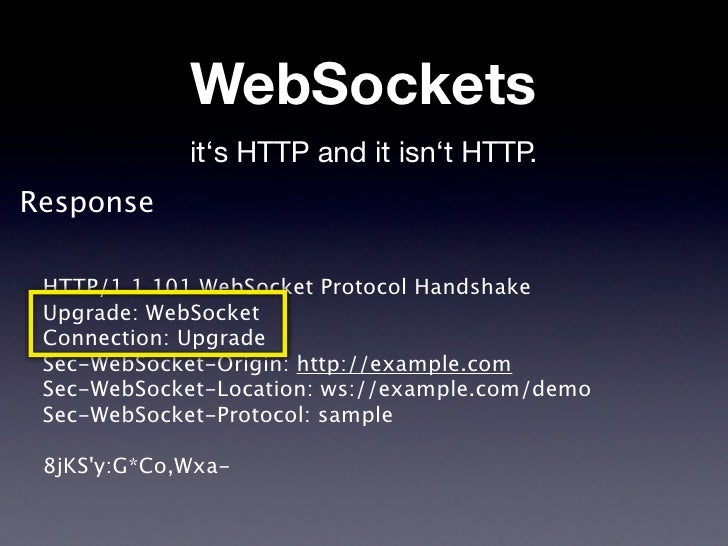 Pushing The Web — Websockets