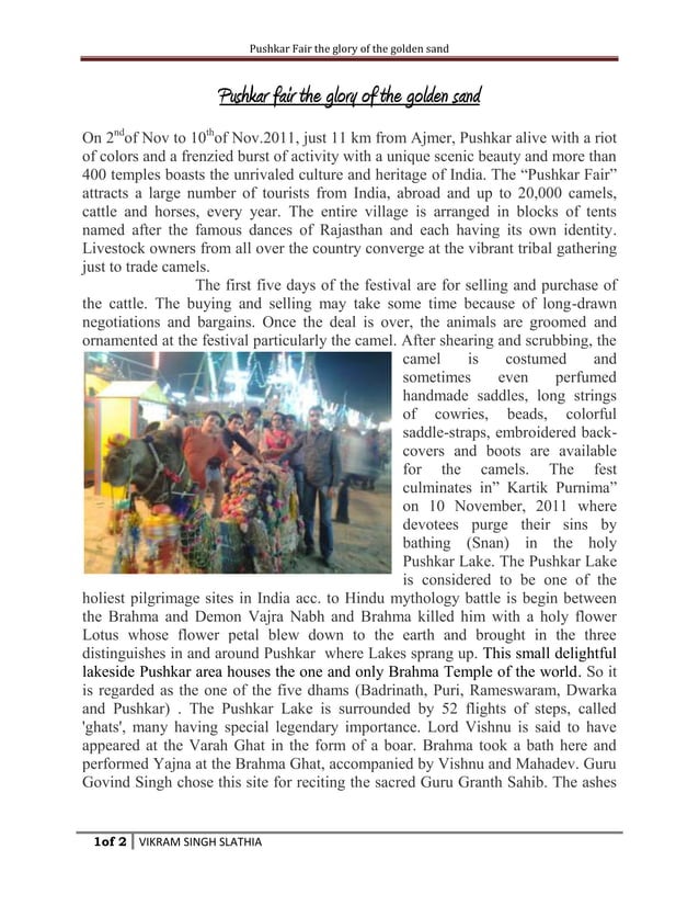 Pushkar | DOCX